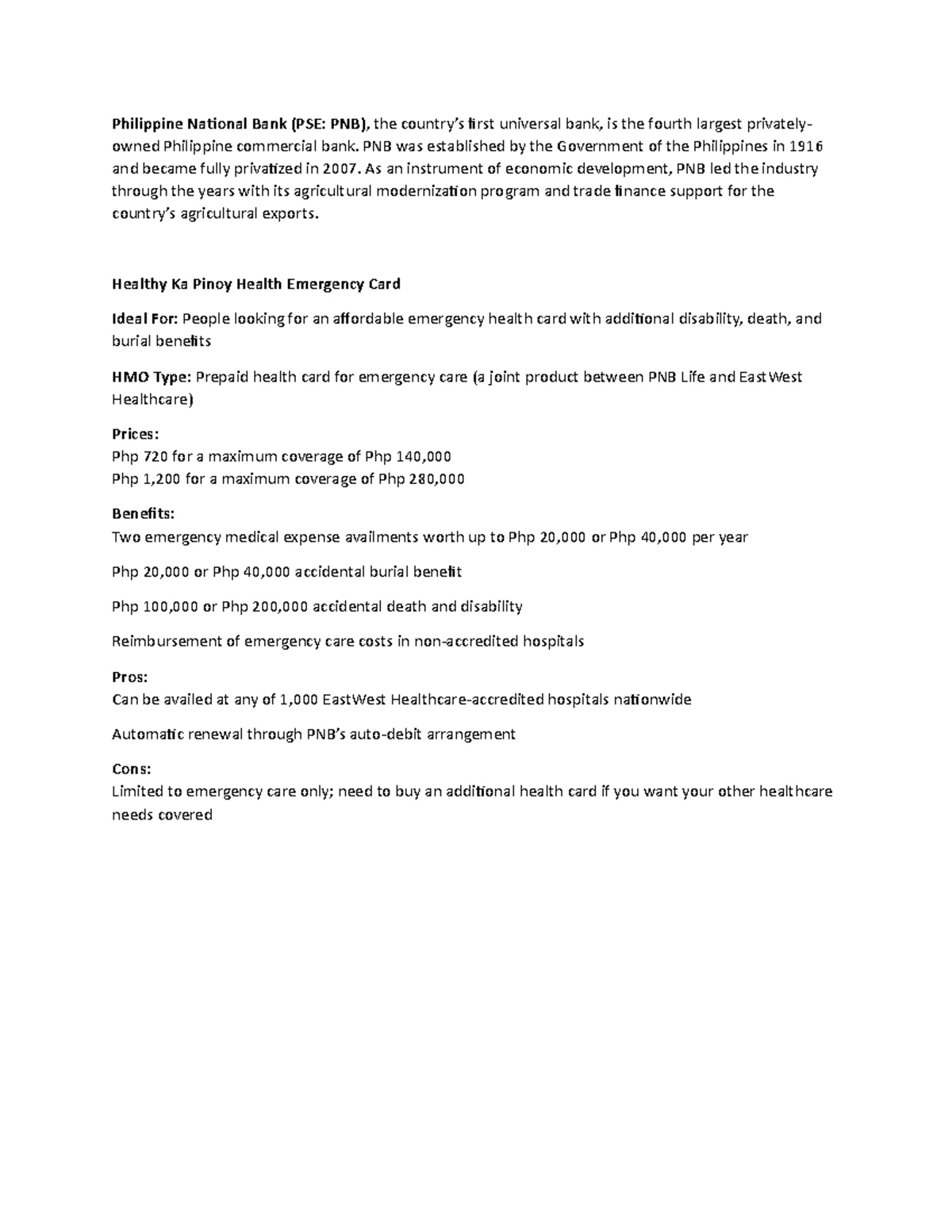 Assignment 4 - Lecture notes 4 - Philippine National Bank (PSE: PNB ...