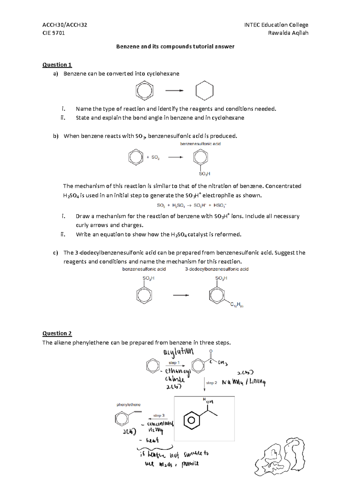 Benzene and its compounds tutorial 220629 151849 - ACCH30/ACCH32 INTEC ...
