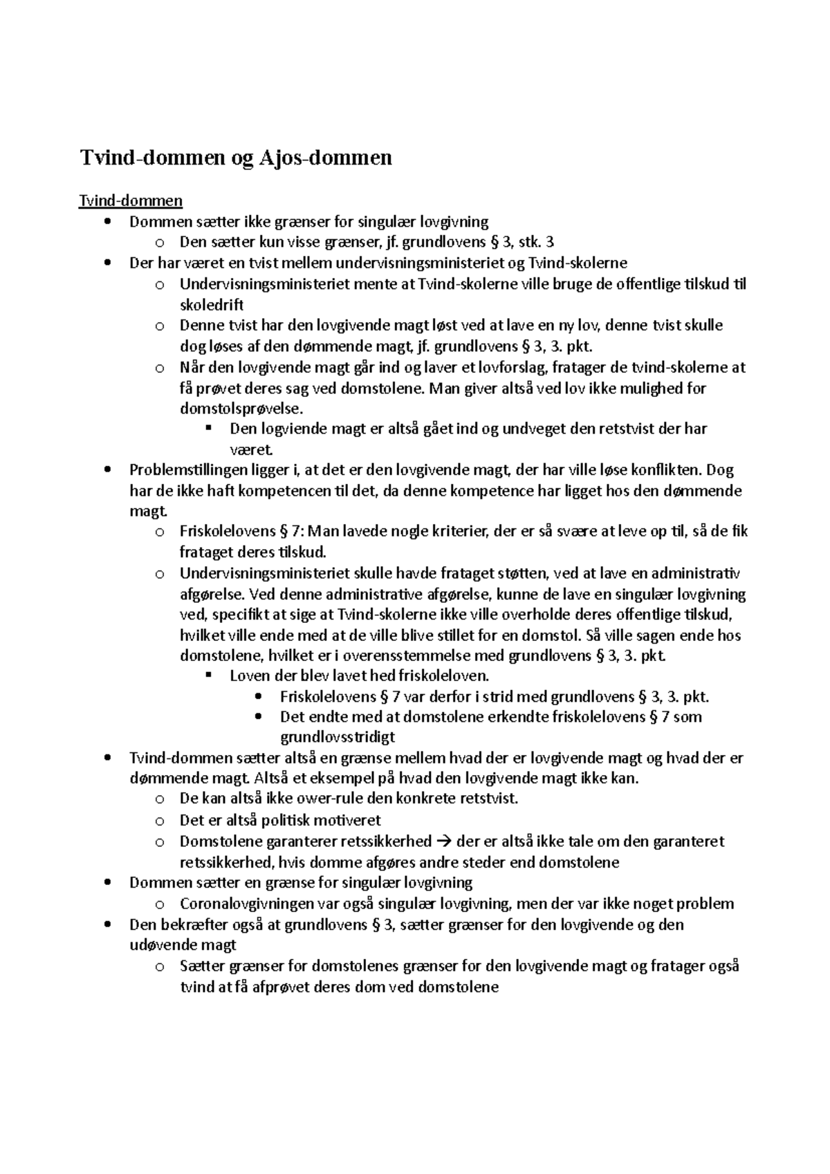 Tvind- og Ajos-dommen - Tvind-dommen og Ajos-dommen Tvind-dommen Dommen ...