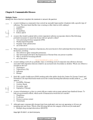 Ch12 - Study questions - TESTBANKSELLER Copyright © 2020 F. A. Davis ...