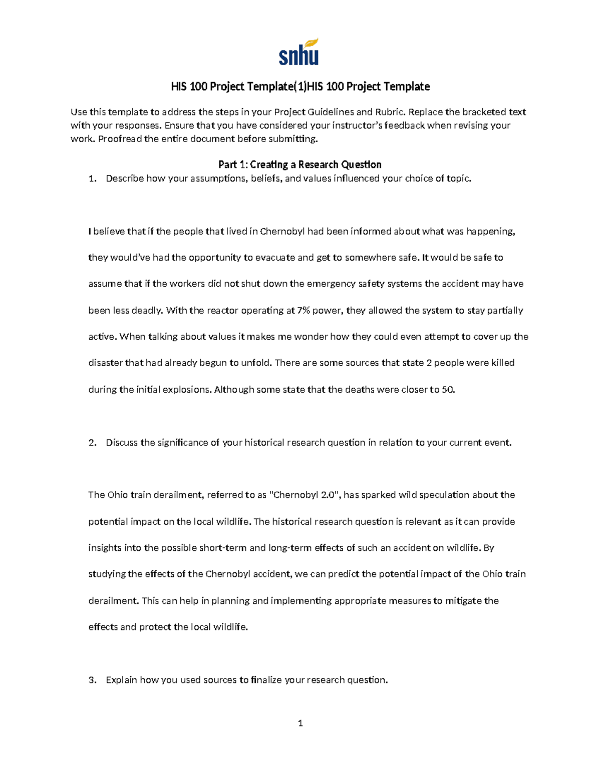 HIS 100 Project Template - HIS 100 Project Template(1)HIS 100 Project ...