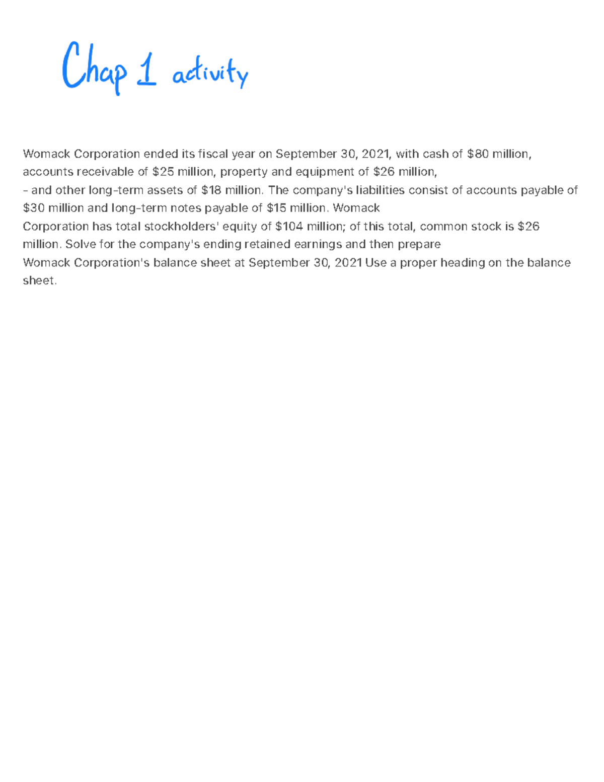 Chap 1 activity - They are activities from my lab Pearson assignments ...