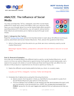 Spent worksheet - NGPF Activity Bank Budgeting Spanish version Teacher ...