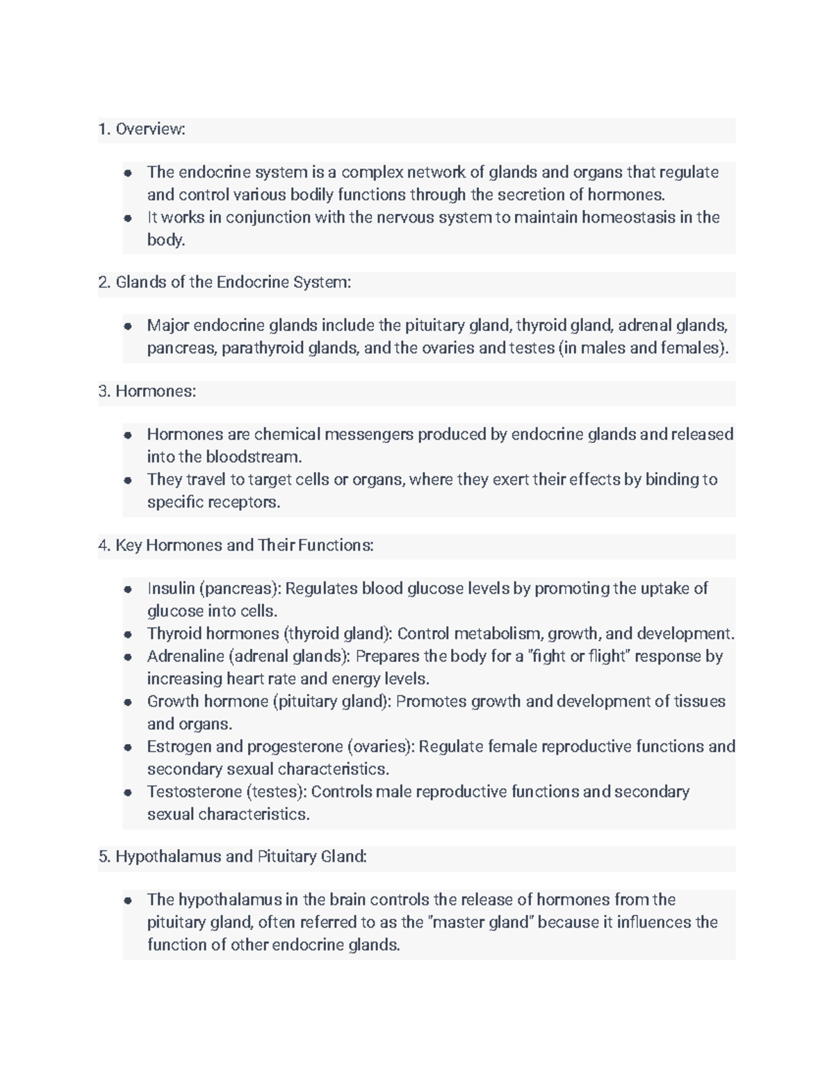 Endocrine System - Overview: The endocrine system is a complex network ...