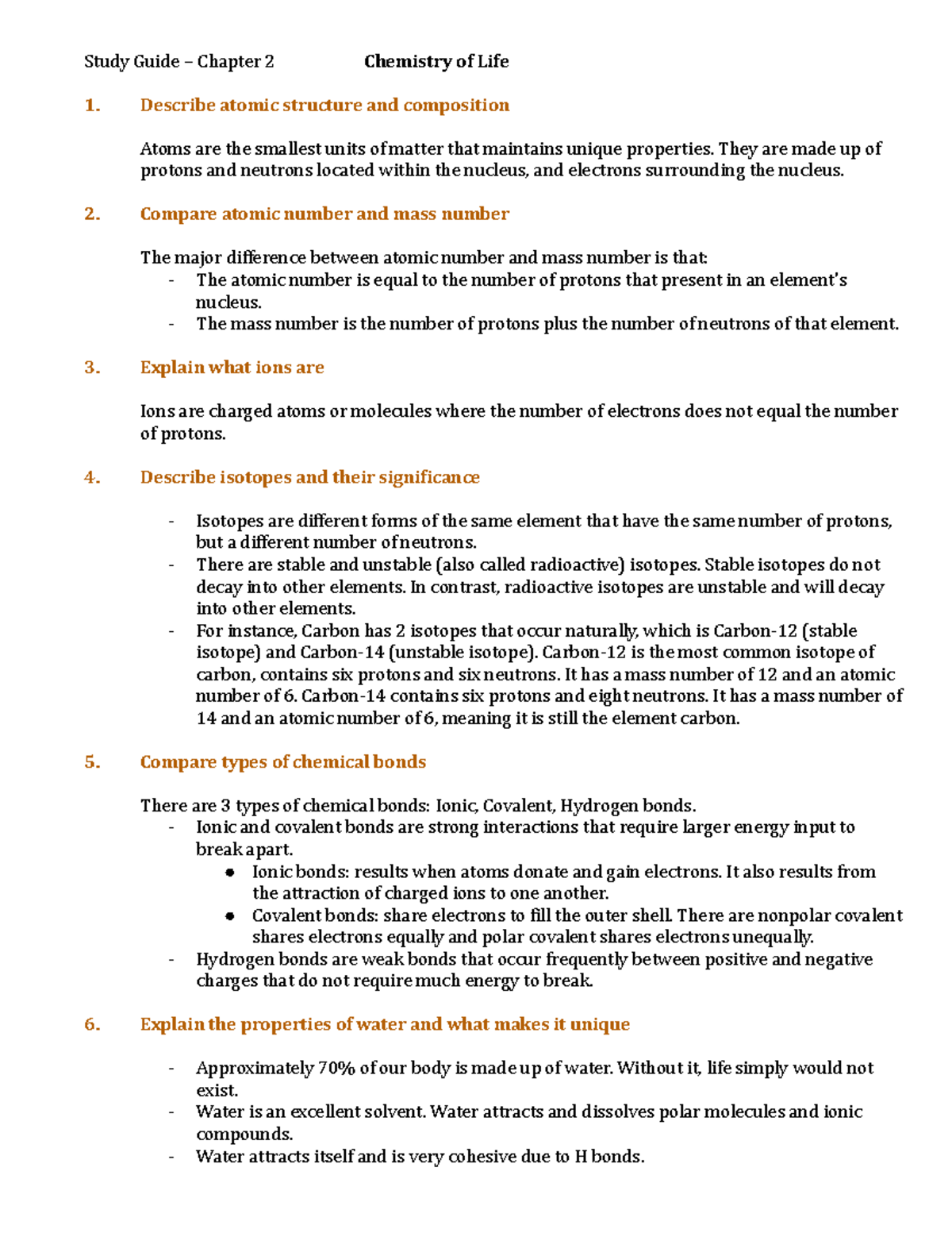 Chapter 2 Study Guide - Professor: Jean Replicon Course: Intro to ...