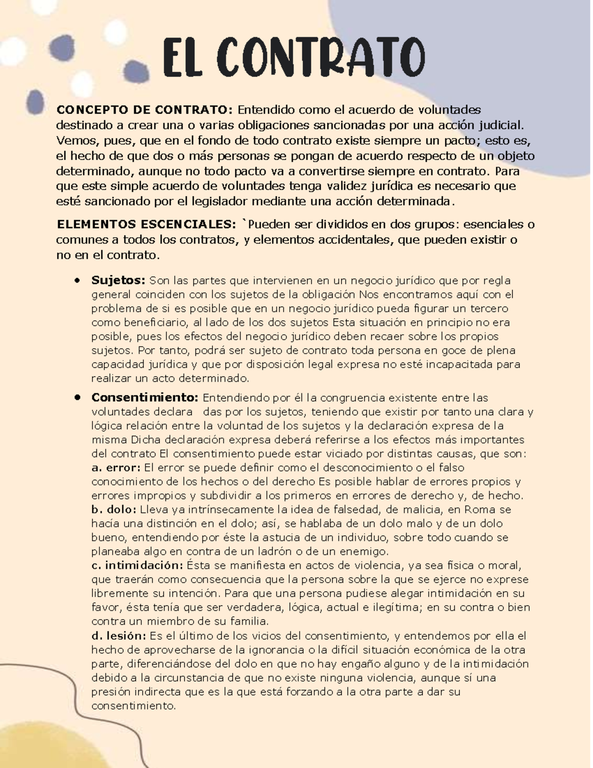 EL Contrato - EL CONTRATO CONCEPTO DE CONTRATO: Entendido como el ...