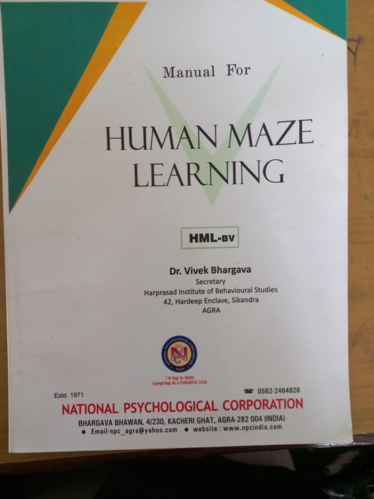 Human maize learning - Material - Manual For HUMAN MAZE LEARNING HML-BV ...