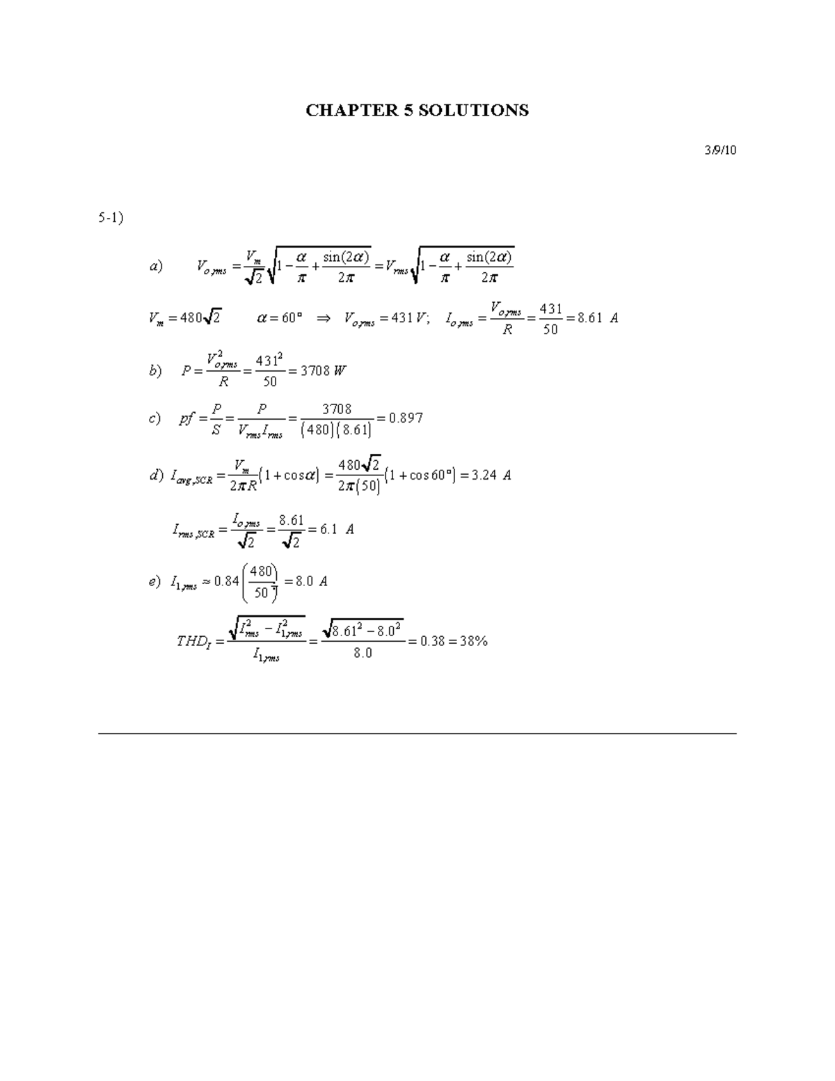 Chapter 5 - Solution - CHAPTER 5 SOLUTIONS 3/9/ 5-1 ...