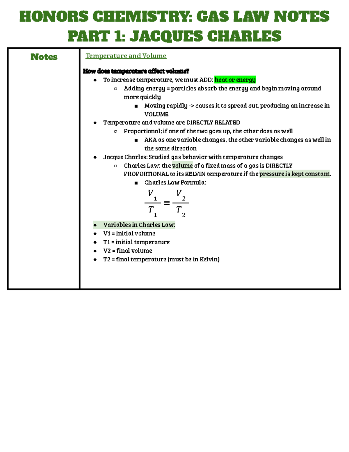 Gas Laws PT 1 - Gas Laws part one involving Jacque Lussac's Law ...