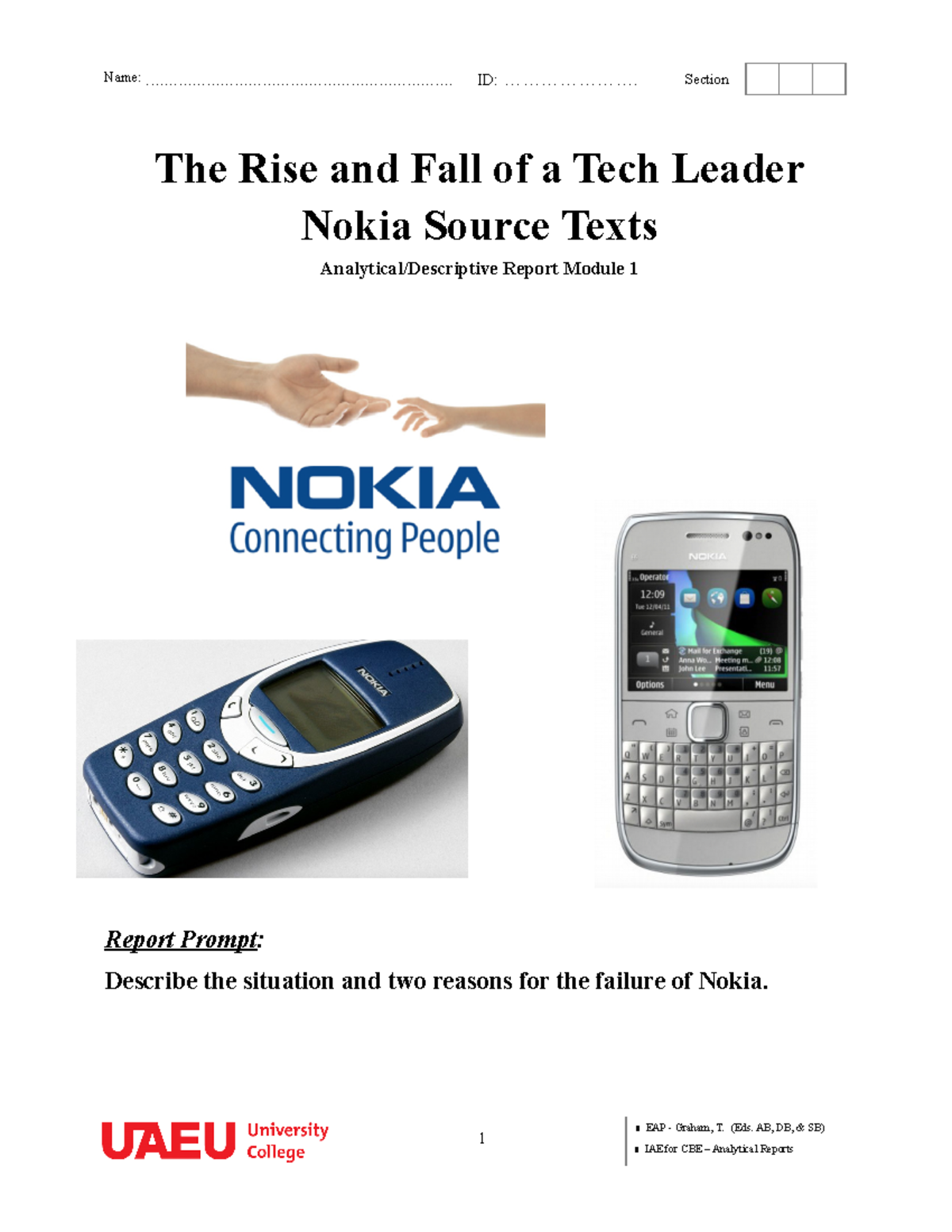 1a. Nokia Source Texts Final Version - Name: - Studocu