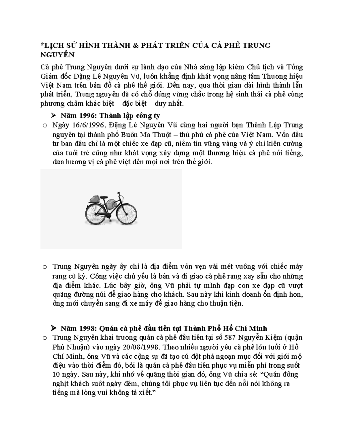 CÀ PHÊ Trung Nguyên - fvfvf - *LỊCH SỬ HÌNH THÀNH & PHÁT TRIỂN CỦA CÀ ...