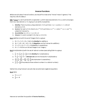 1.8 Combining Functions Composite Functions - Combining Functions; Composite Functions Def: Let ...