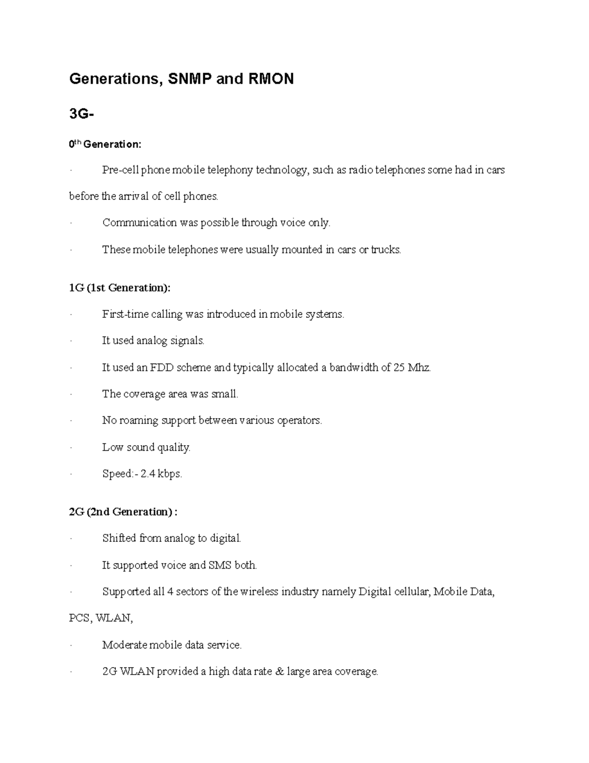 Generations Snmp Simple Network Management Protocol And Rmon Remote Monitoring Generations
