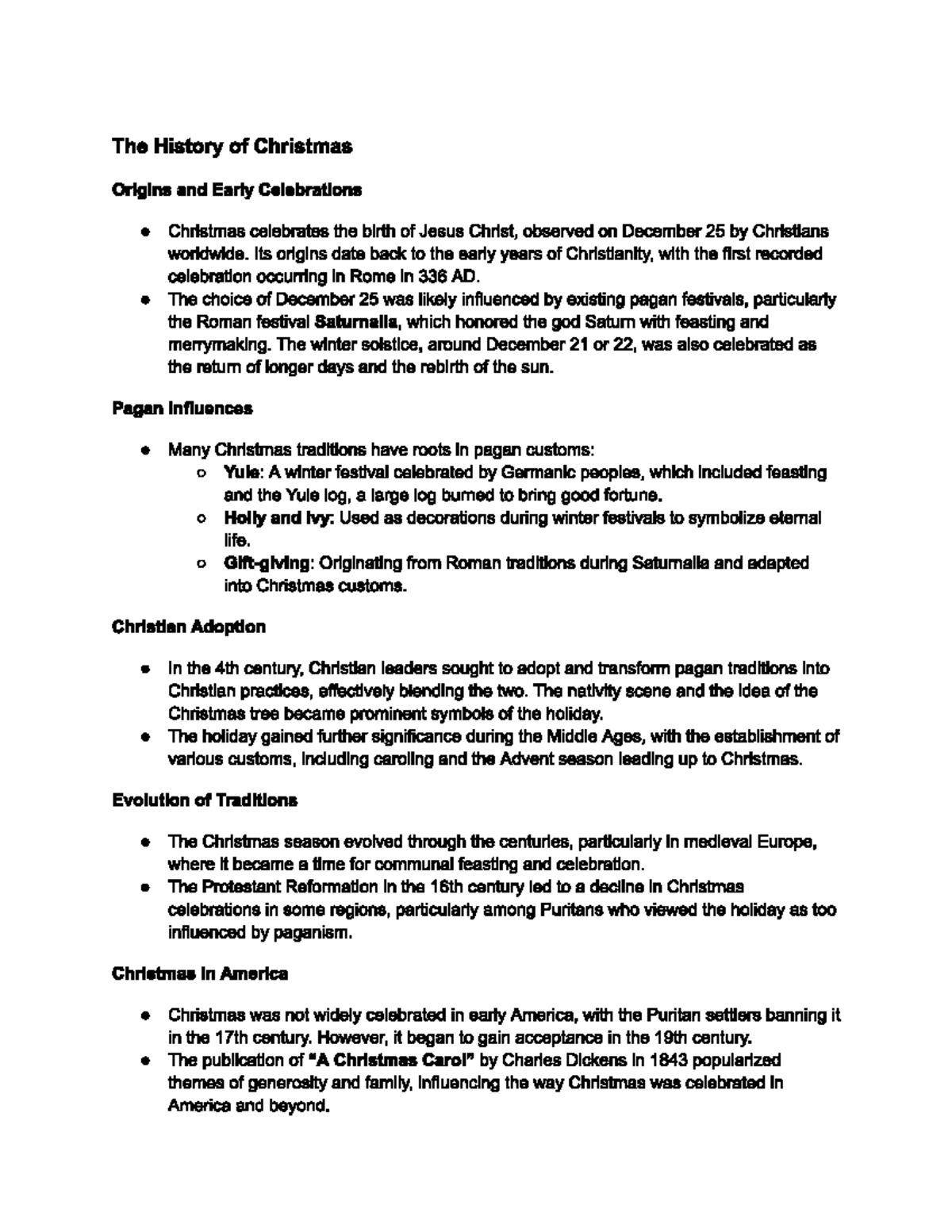 History of Chris - The History of Christmas Origins and Early ...