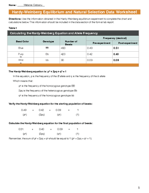 Transpiration and Stomatal Peel Lab5 - Directions: Complete the tables ...