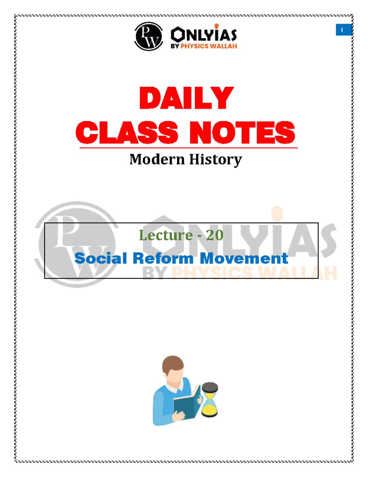 Modern History 20 Daily Class Notes (Sankalp (UPSC 2024)) - Lecture ...