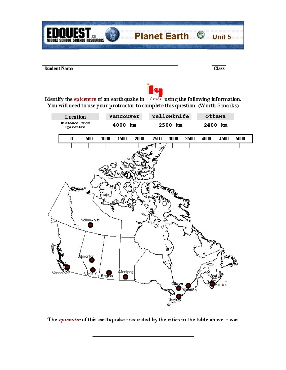 Planet Earth with Answers - Planet Earth Unit 5 - Studocu