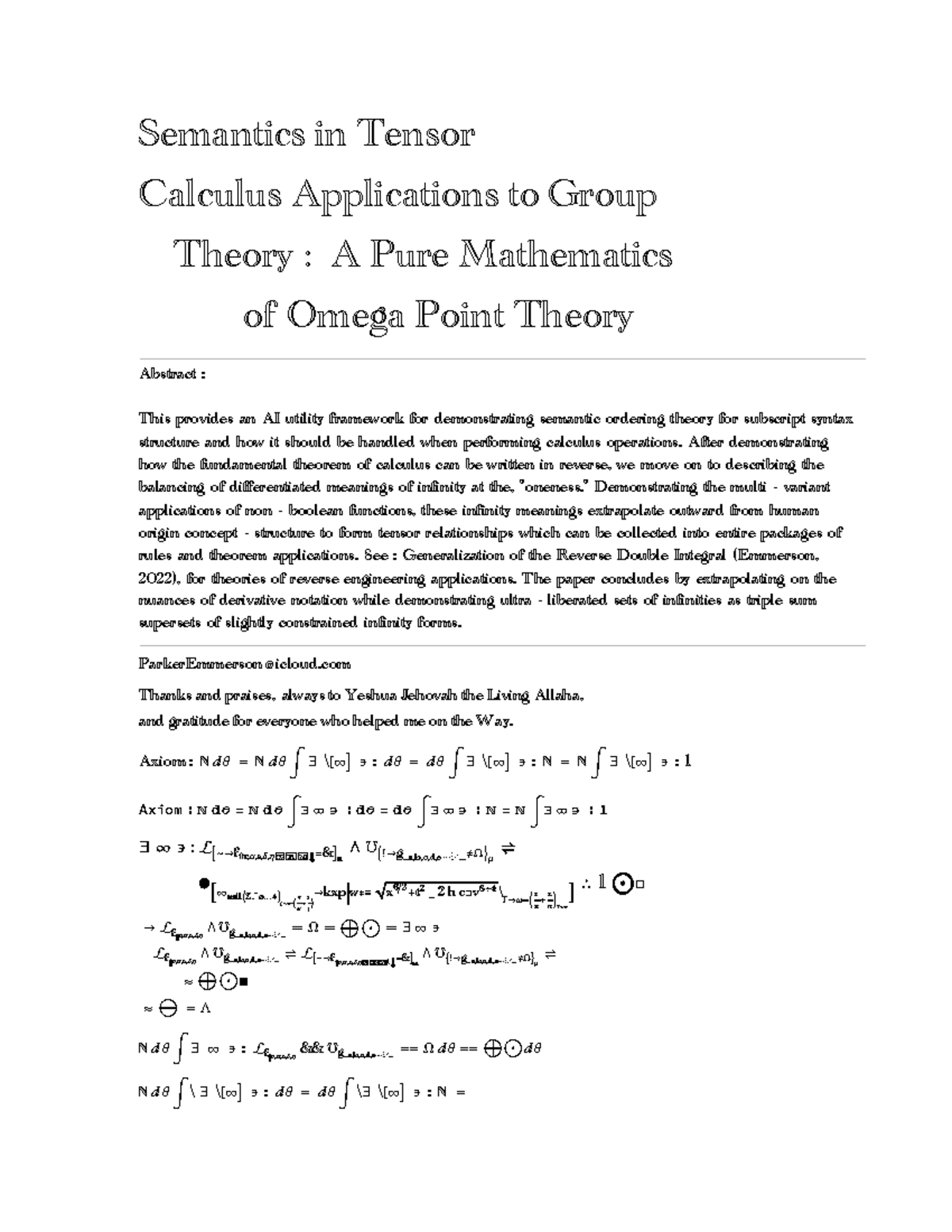 Semantics in Tensor Calculus Applications to Group Theory - After ...