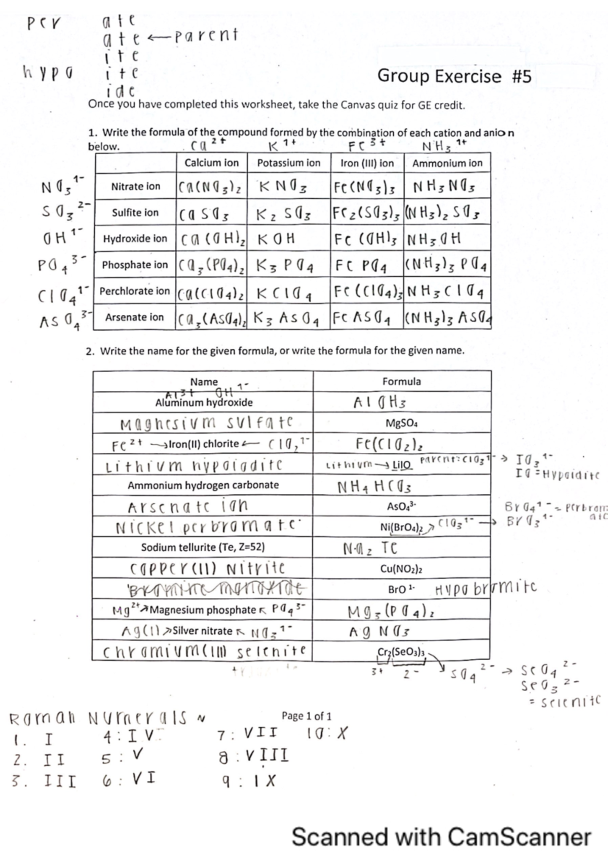 CHEM 120A CSUF Group Exercise #5 - CHEM 120A - Studocu