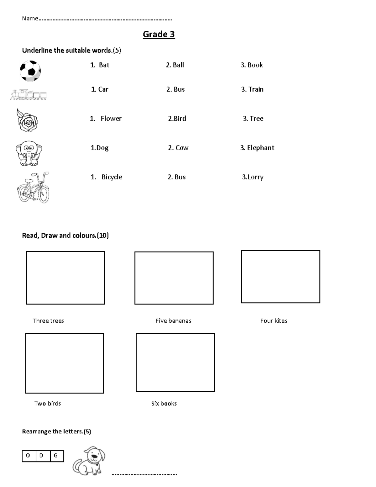 Test 3 - Test grade 3 - - Studocu