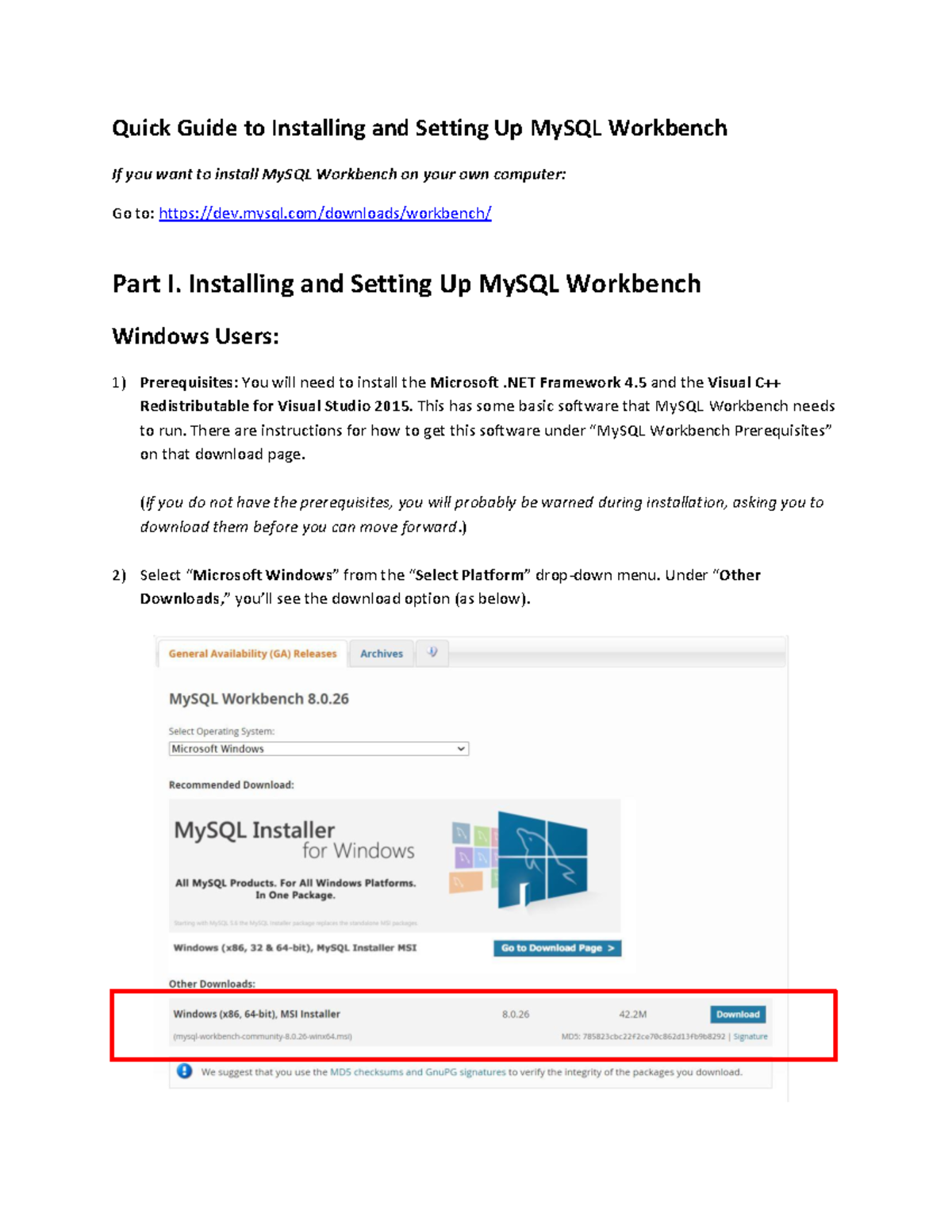 Quick Guide to My SQL Workbench f23 - Quick Guide to Installing and Setting Up MySQL Workbench ...