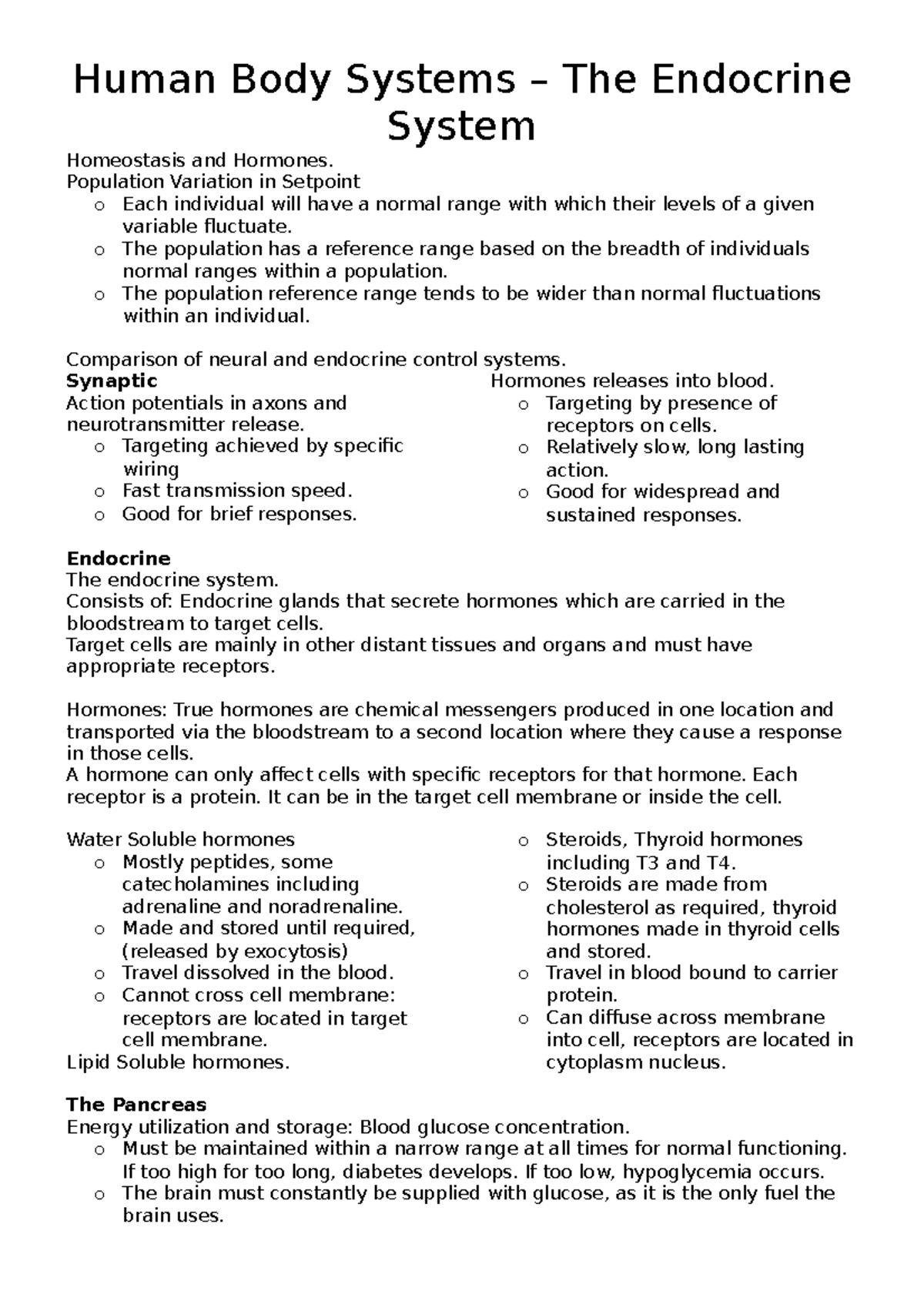 Human Body Systems Endocrine - Human Body Systems – The Endocrine ...