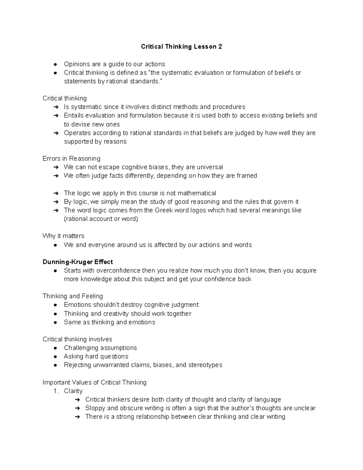 Critical Thinking 2 - Dr. Jonathan Salem-Wiseman - Critical Thinking ...