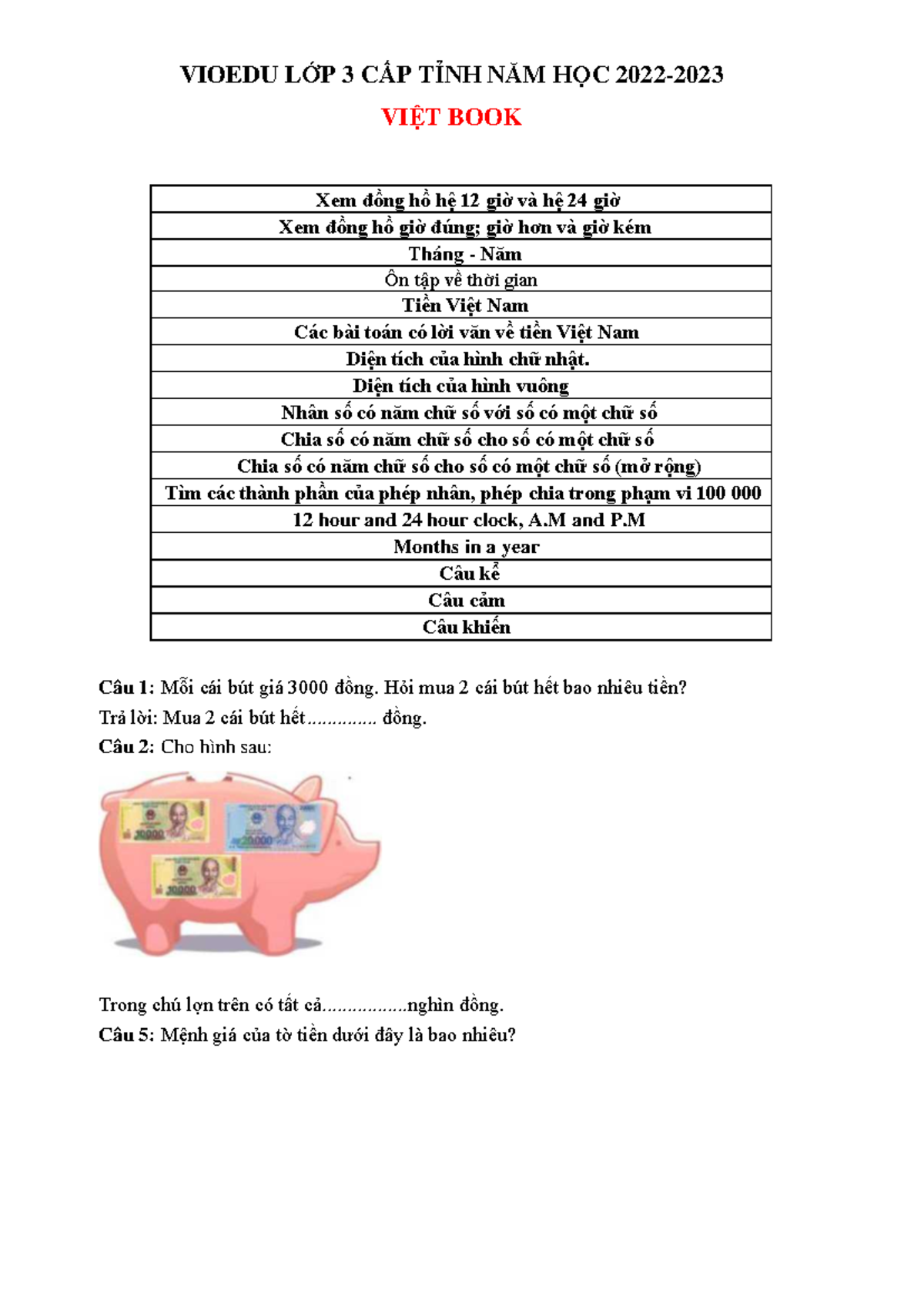 Vioedu 3- CẤP TỈNH 2023 - gnnh - VIOEDU LỚP 3 CẤP TỈNH NĂM HỌC 2022 ...