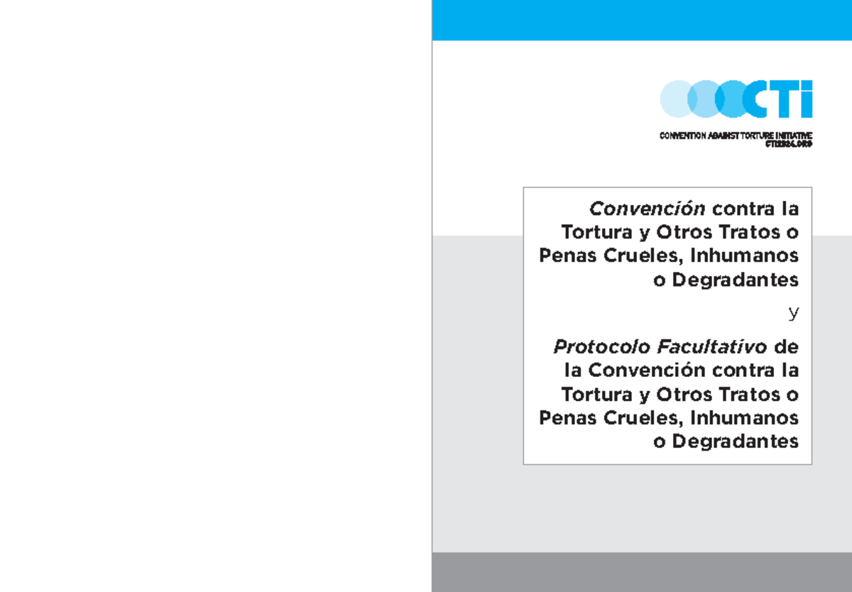 Uncat- Opcat-treaties ES - Convención contra la Tortura y Otros Tratos ...