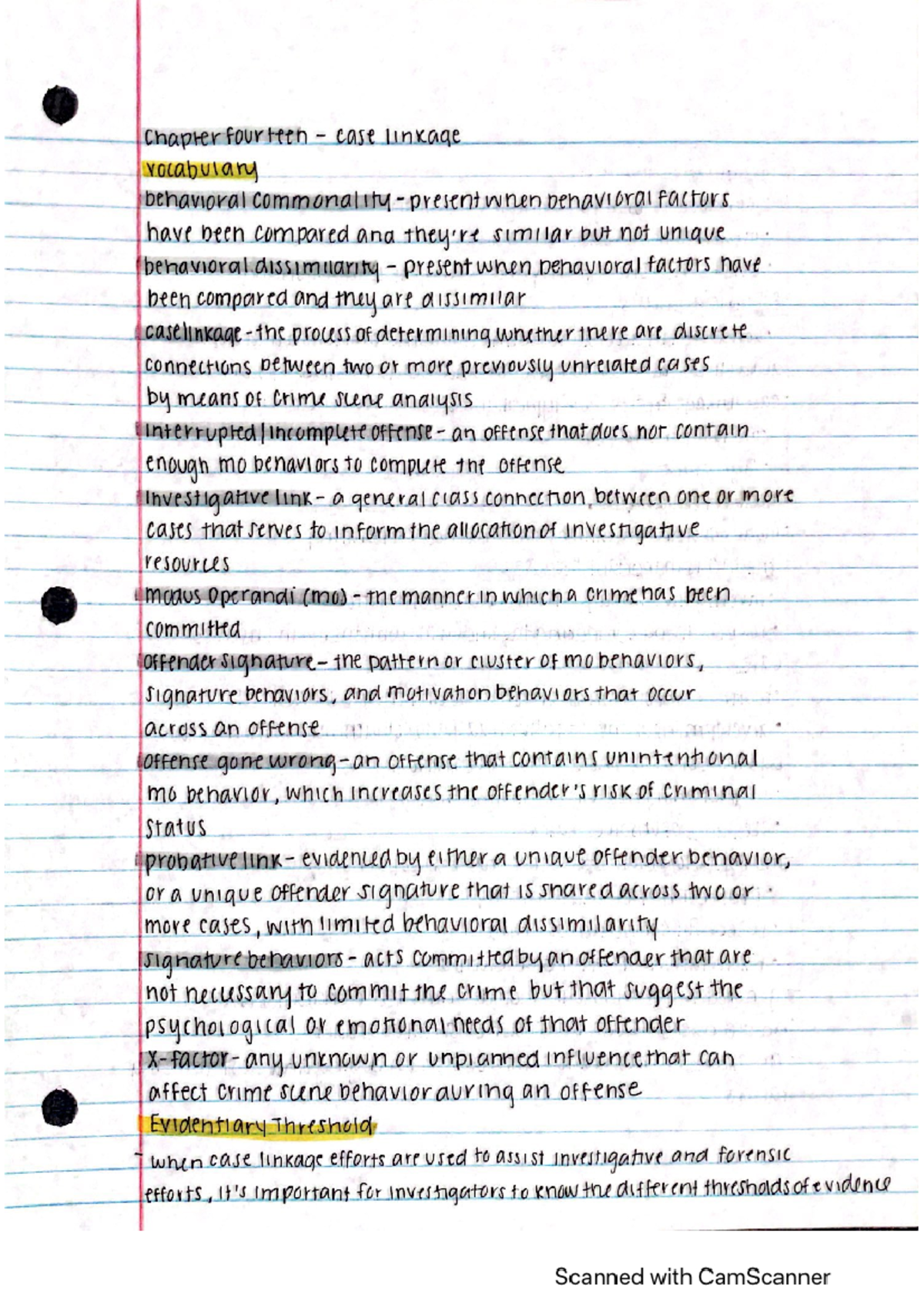 Chapter 14 - Criminal Profiling - CRIM 3420 - Studocu