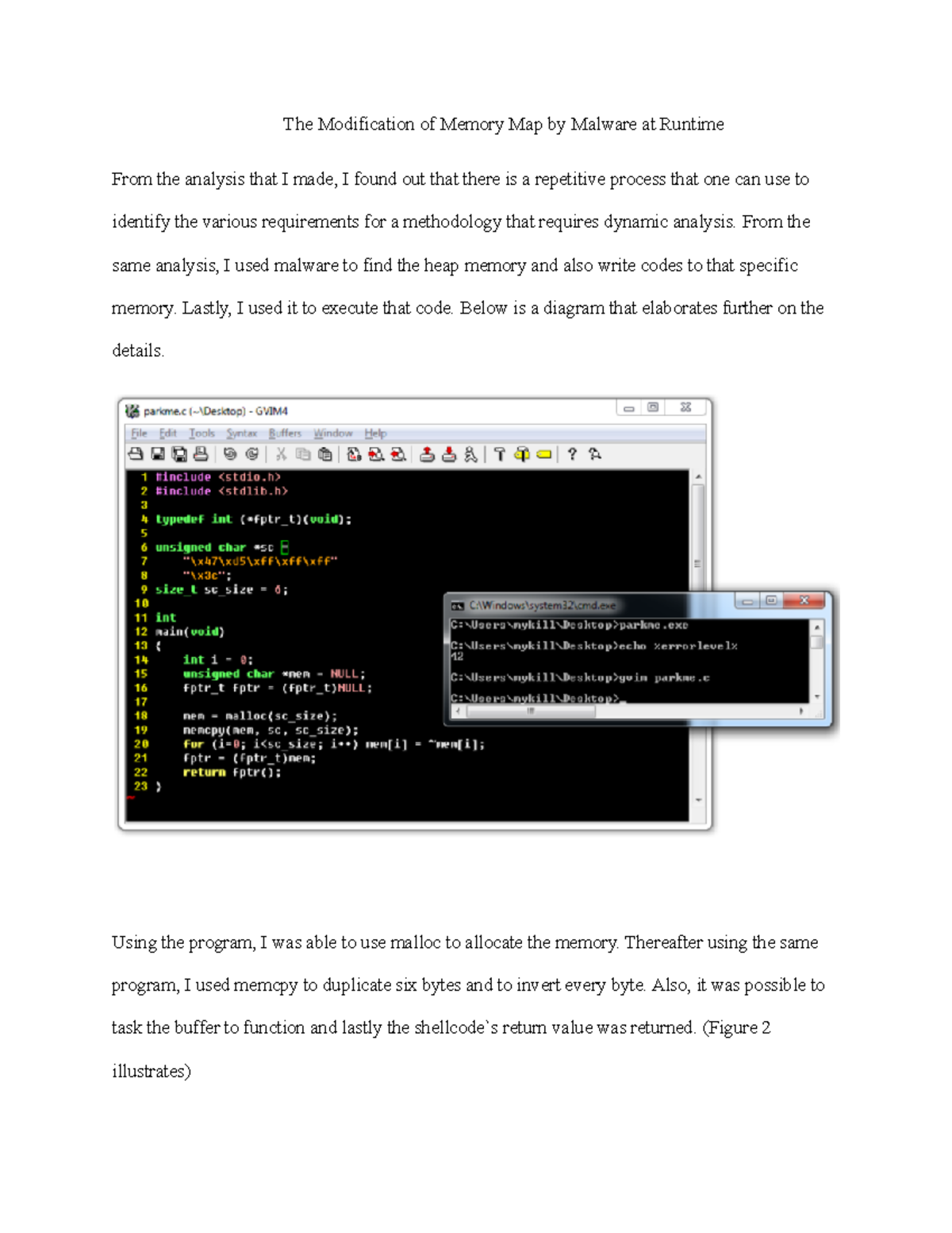 The Modification of Memory Map by Malware at Runtime - From the same ...