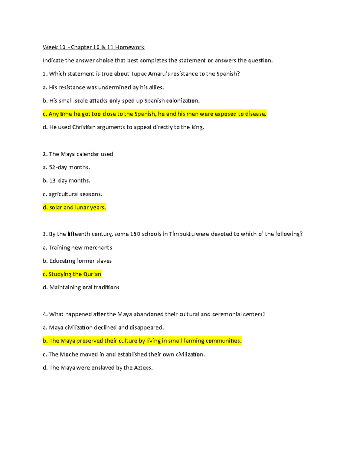 Week 10 - Chapter 10 & 11 Homework - Week 10 - Chapter 10 & 11 Homework ...