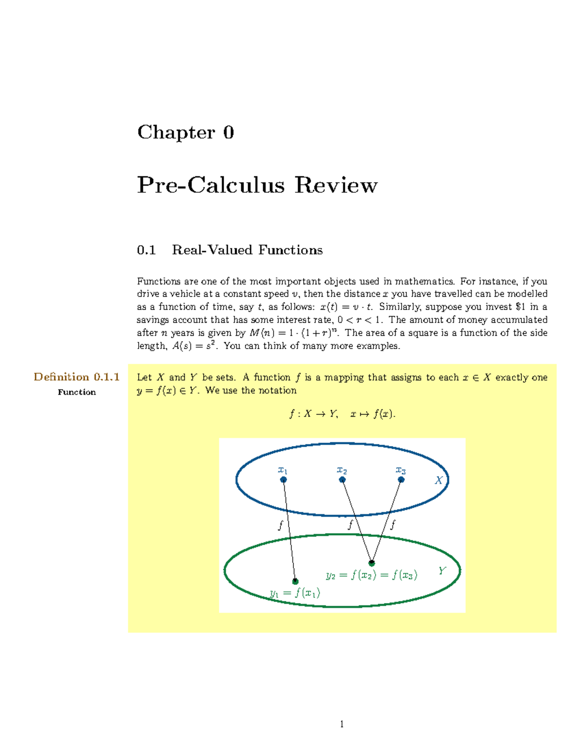 MATH 137 Ch0 1 - Textbook - Chapter 0 Pre-Calculus Review 0 Real-Valued ...