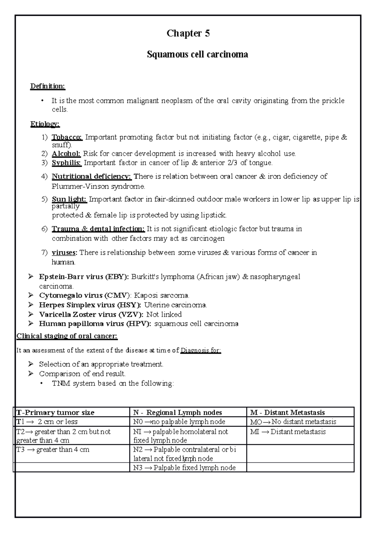 Chapter 5 - Oral Pathology Lectures - Chapter 5 Squamous cell carcinoma ...