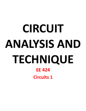 Circuits 1 Circuit Analysis and Technique - CIRCUIT ANALYSIS AND ...