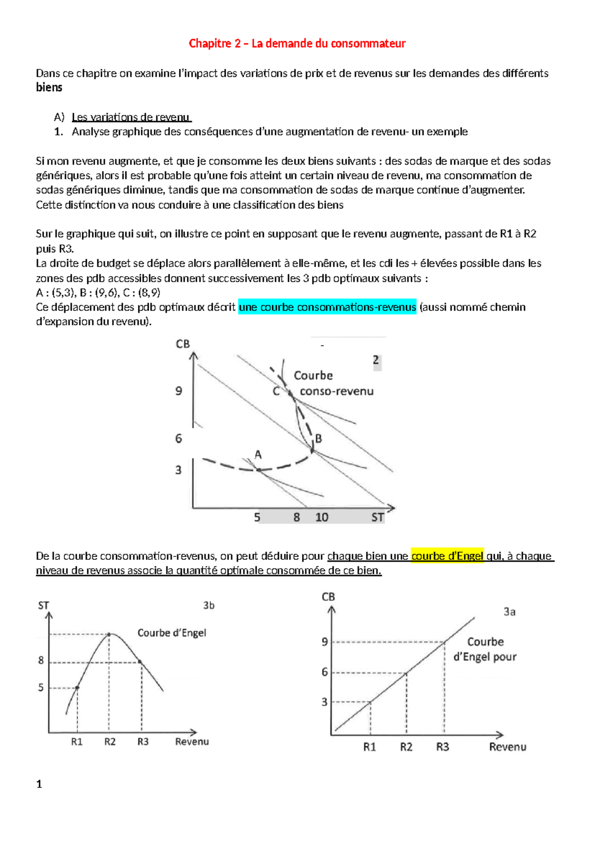 Chapitre 2 micro - Chapitre 2 – La demande du consommateur Dans ce chapitre on examine l’impact ...