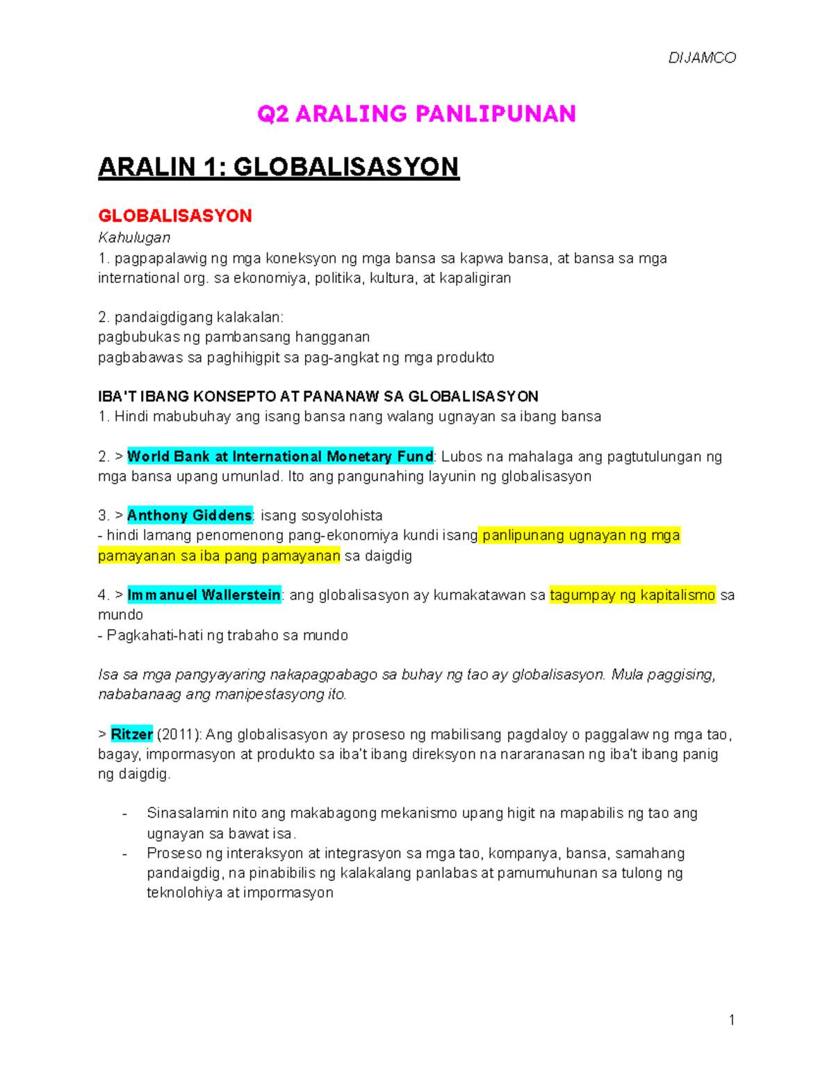 Q2 Araling Panlipunan - Grade 10 - Q2 ARALING PANLIPUNAN ARALIN 1 ...