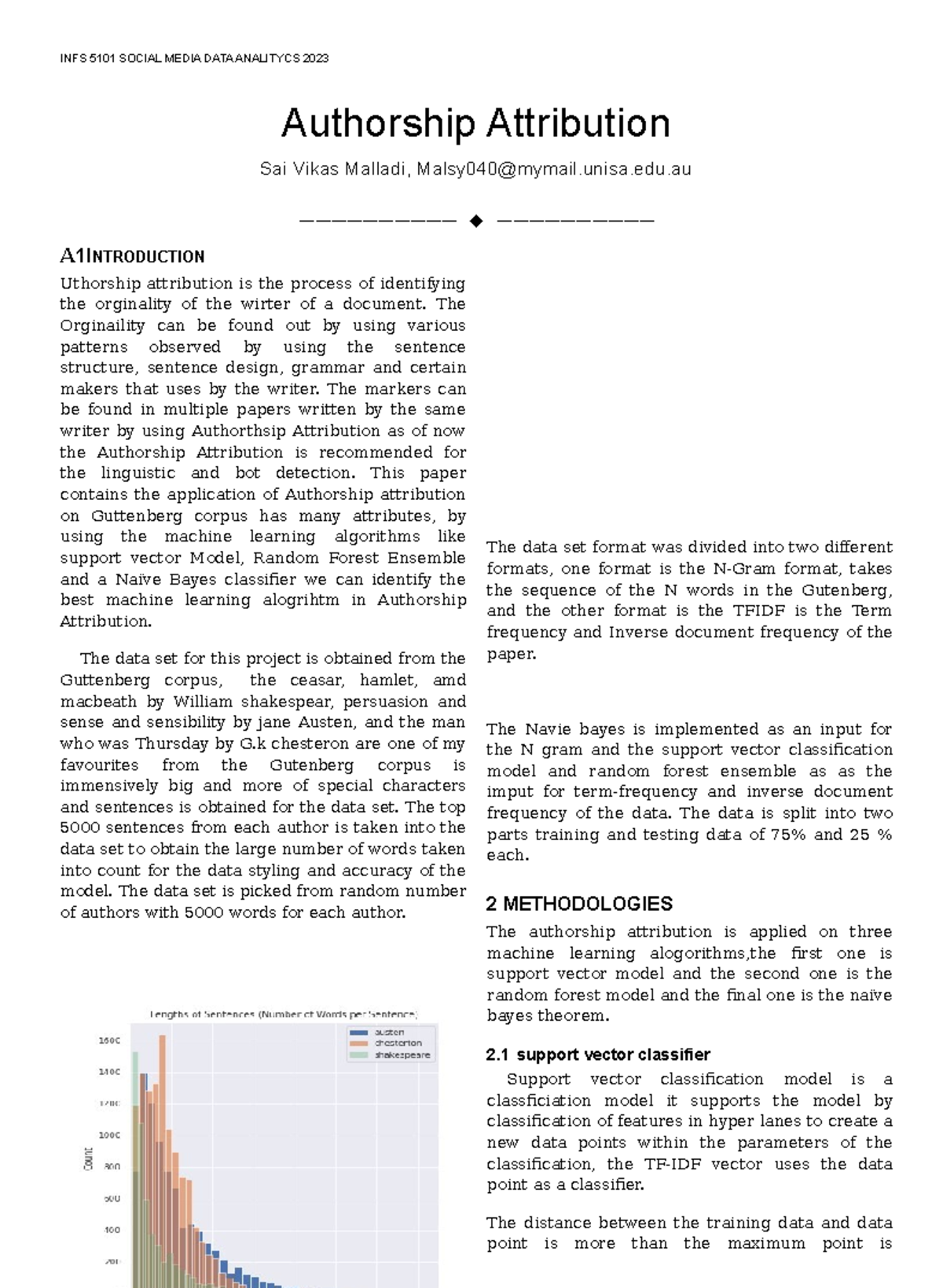 IEEE Journal template adapted - INFS 5101 SOCIAL MEDIA DATA ANALITYCS 2023 Authorship ...