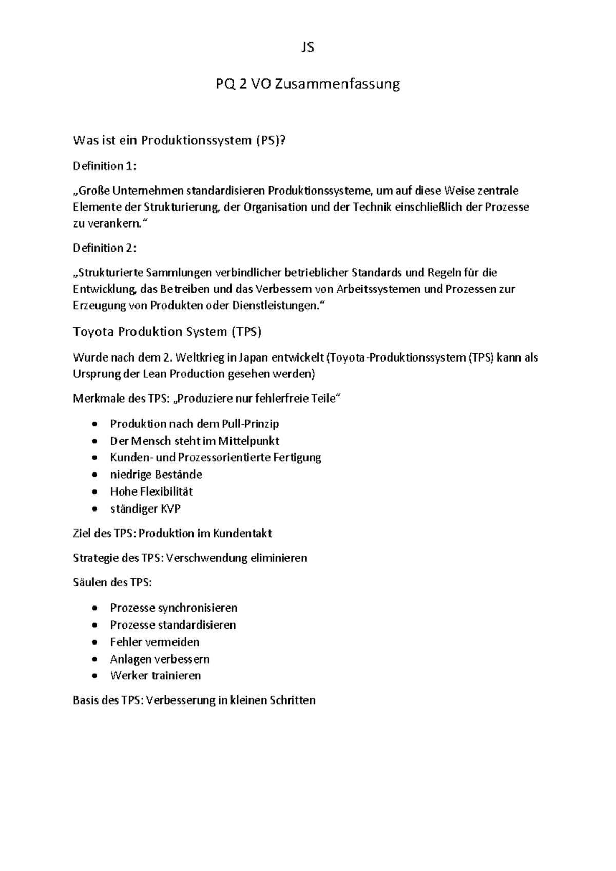 2021-Zusammenfassung-PQ2 - JS PQ 2 VO Zusammenfassung Was ist ein ...