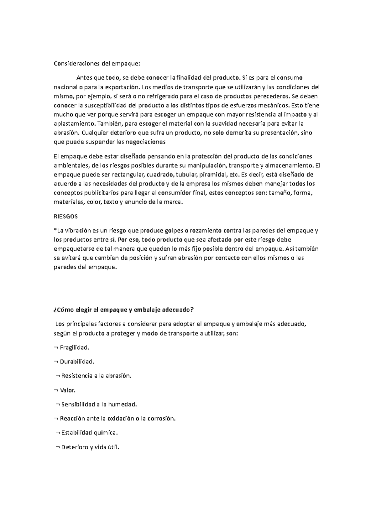 Avance normativas - ffffffffffffffffffff - Consideraciones del empaque ...