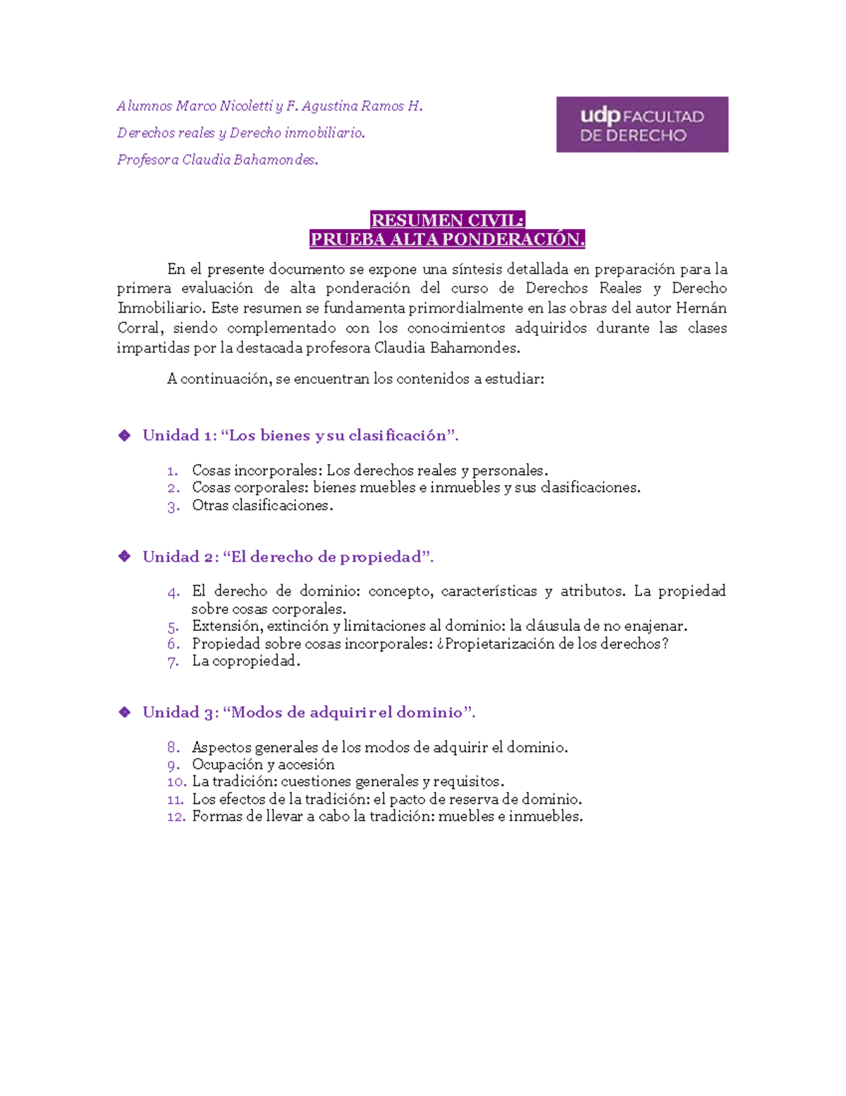 Resumen civil alta ponderaci Ã³n - ####### Alumnos Marco Nicoletti y F ...