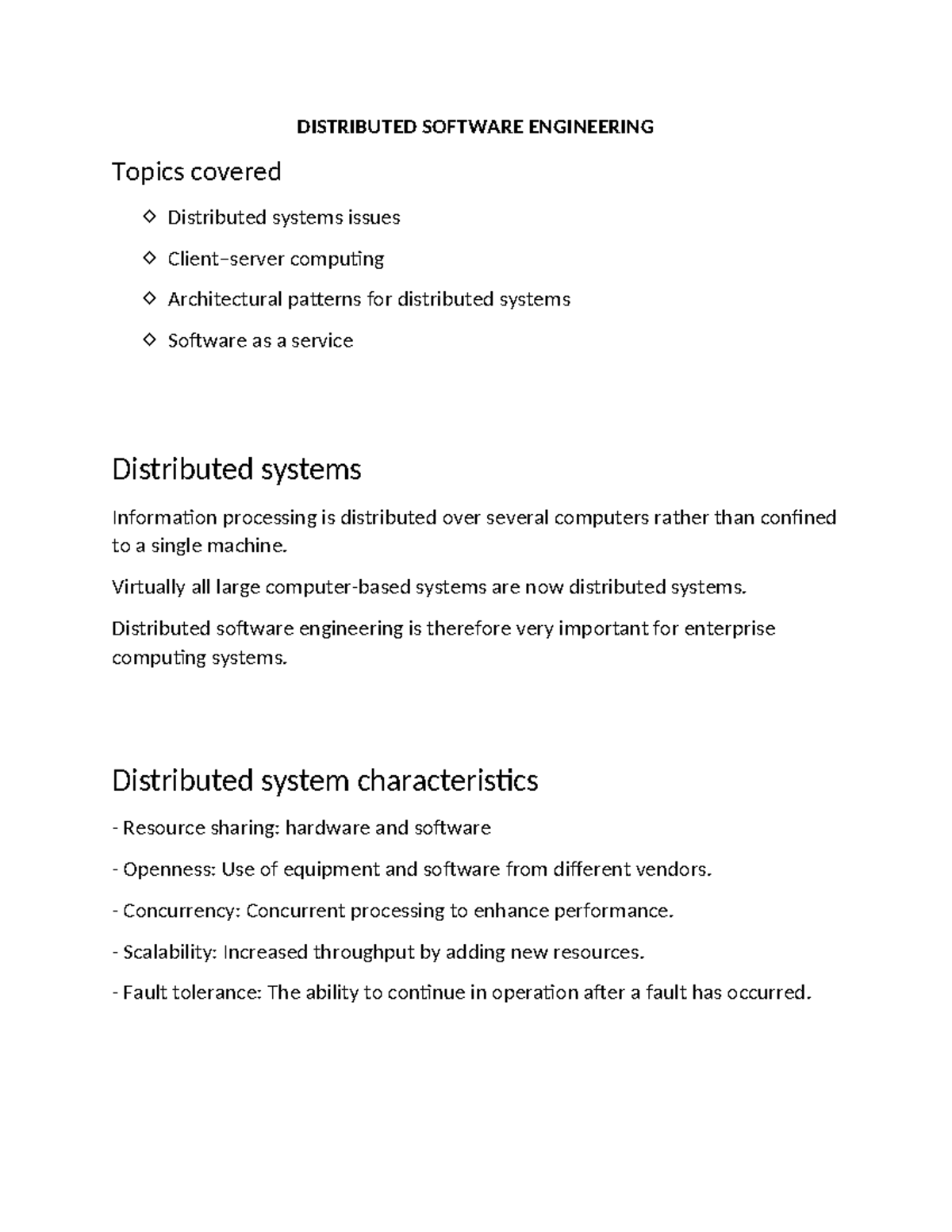 Distributed- Software- Engineering - DISTRIBUTED SOFTWARE ENGINEERING ...