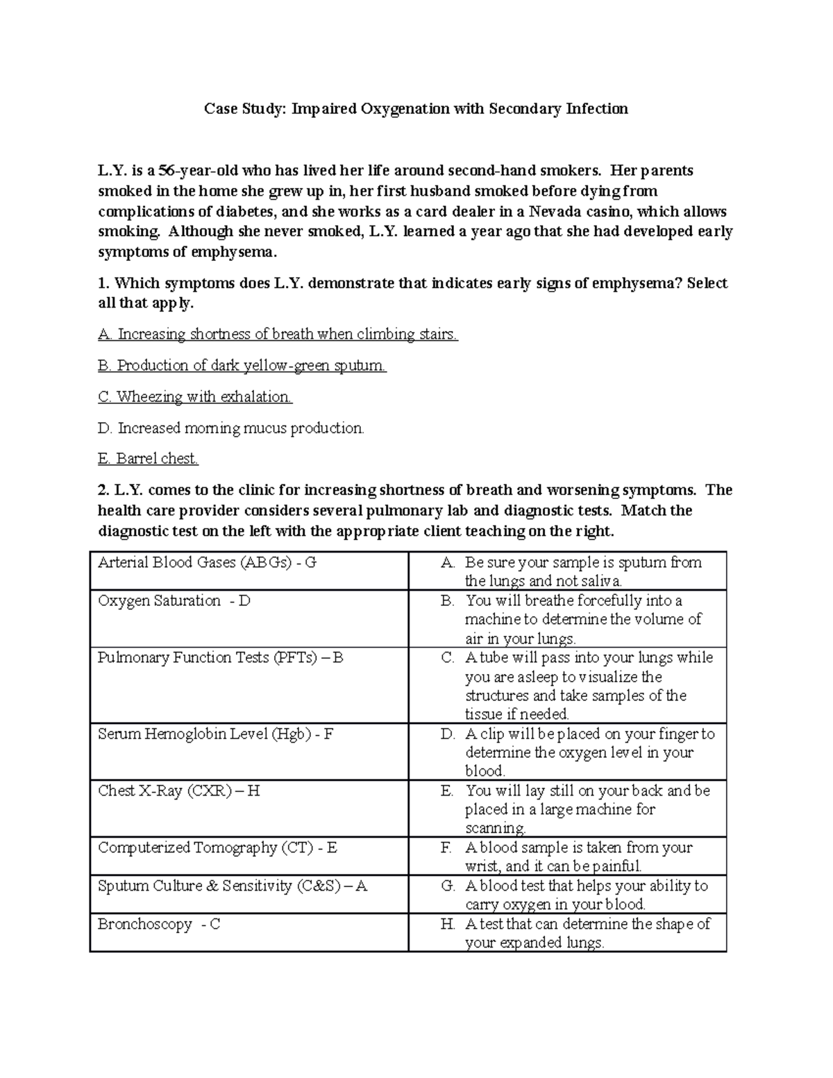 Complex Multi Systems CASE Study Respiratory Acute Alterations in ...
