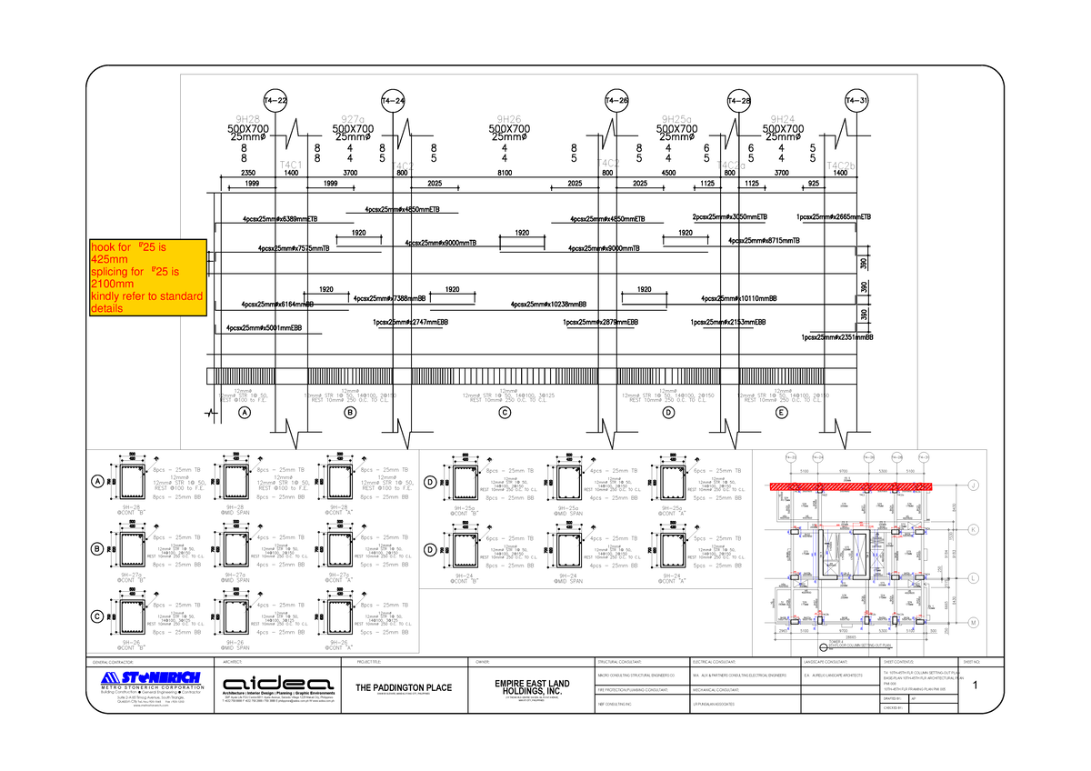 TPPT4 SRF ST 000038 b - Summary BS ArchItecture - 9TH FLOOR COLUMN ...