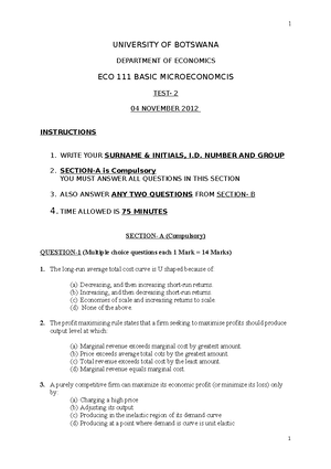 2020 Exam paper - MACROECONOMICS TUTORIAL SOLUTIONS BY JENNIFER O ...