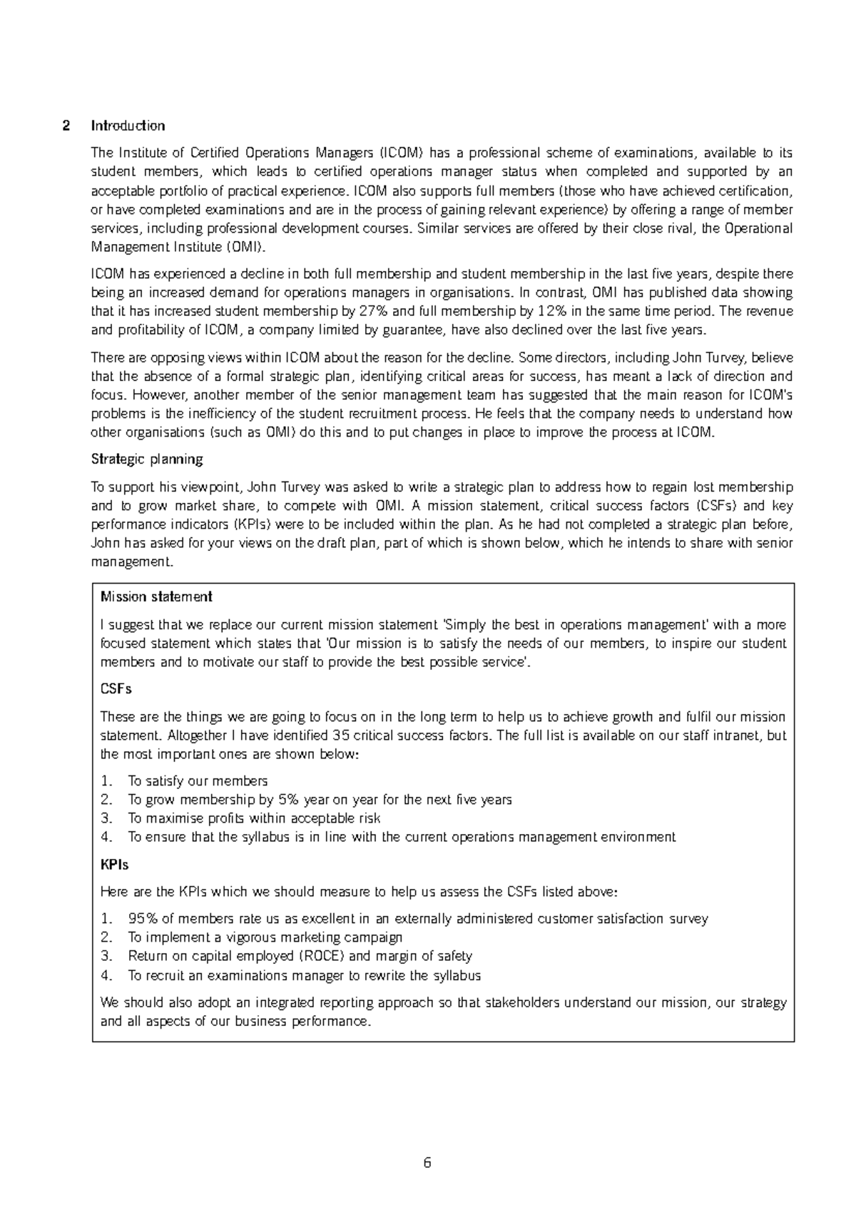 Icom question - Study - 2 Introduction The Institute of Certified ...