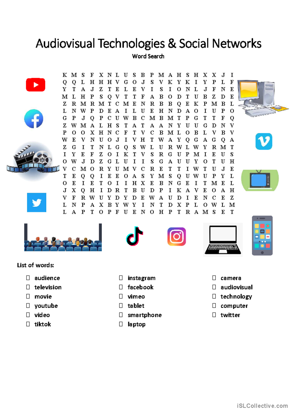Audiovisual Technologies and Social Networks - Word Search ...