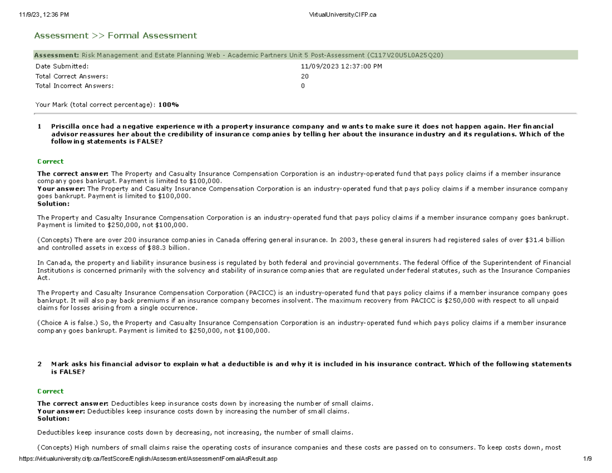 RM&EP - Unit #5 Formal Assessment - Assessment >> Formal Assessment ...