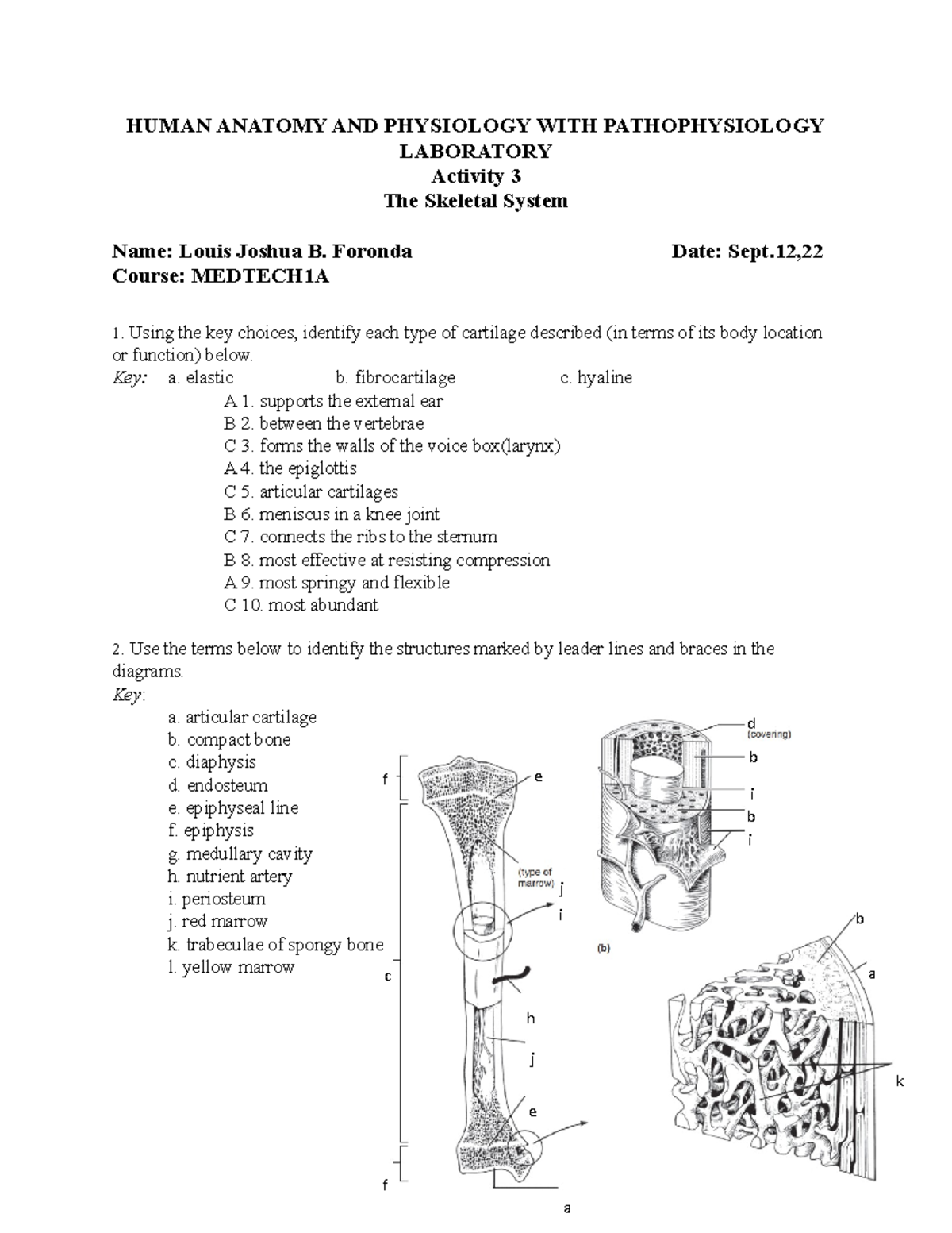 Ana Phy-Act4 Foronda medtech 1a - HUMAN ANATOMY AND PHYSIOLOGY WITH ...
