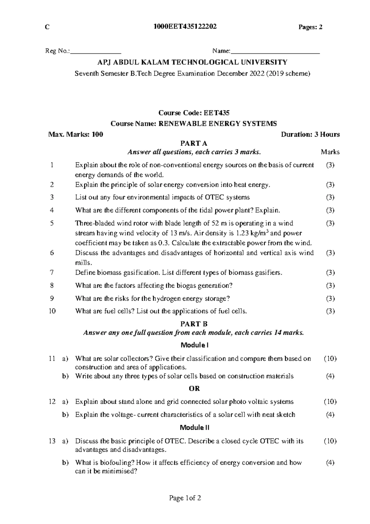 EET435- May2024 - QUESTION PAPER - 1000EET Page 1 of 3 Course Code: EET ...